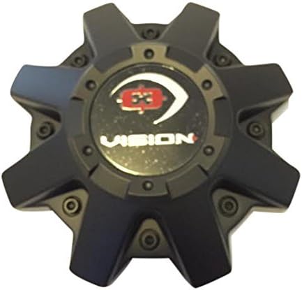 Amazon.com: Vision Wheels C550MB ATV BD 6156K143 Black Wheel Center Cap ...