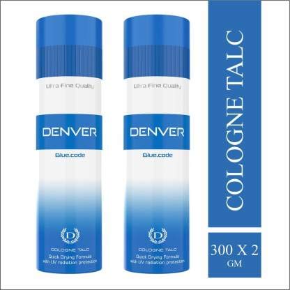Denver Blue Code Talc (Pack of 2) : Amazon.in: Beauty