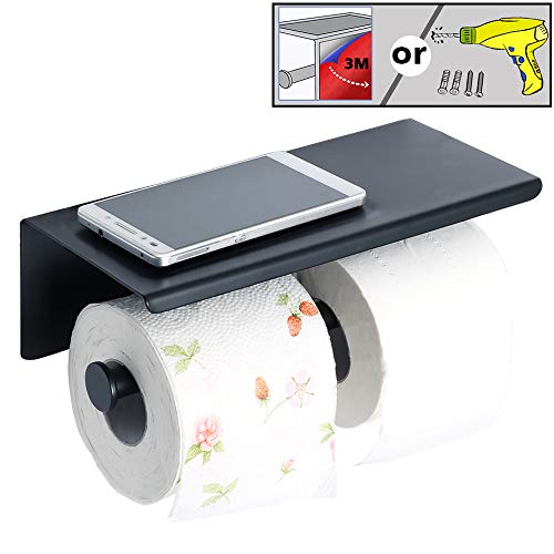Alise GYT880-B Double Toilet Paper Holder Bathroom Tissue Roll Holder ...