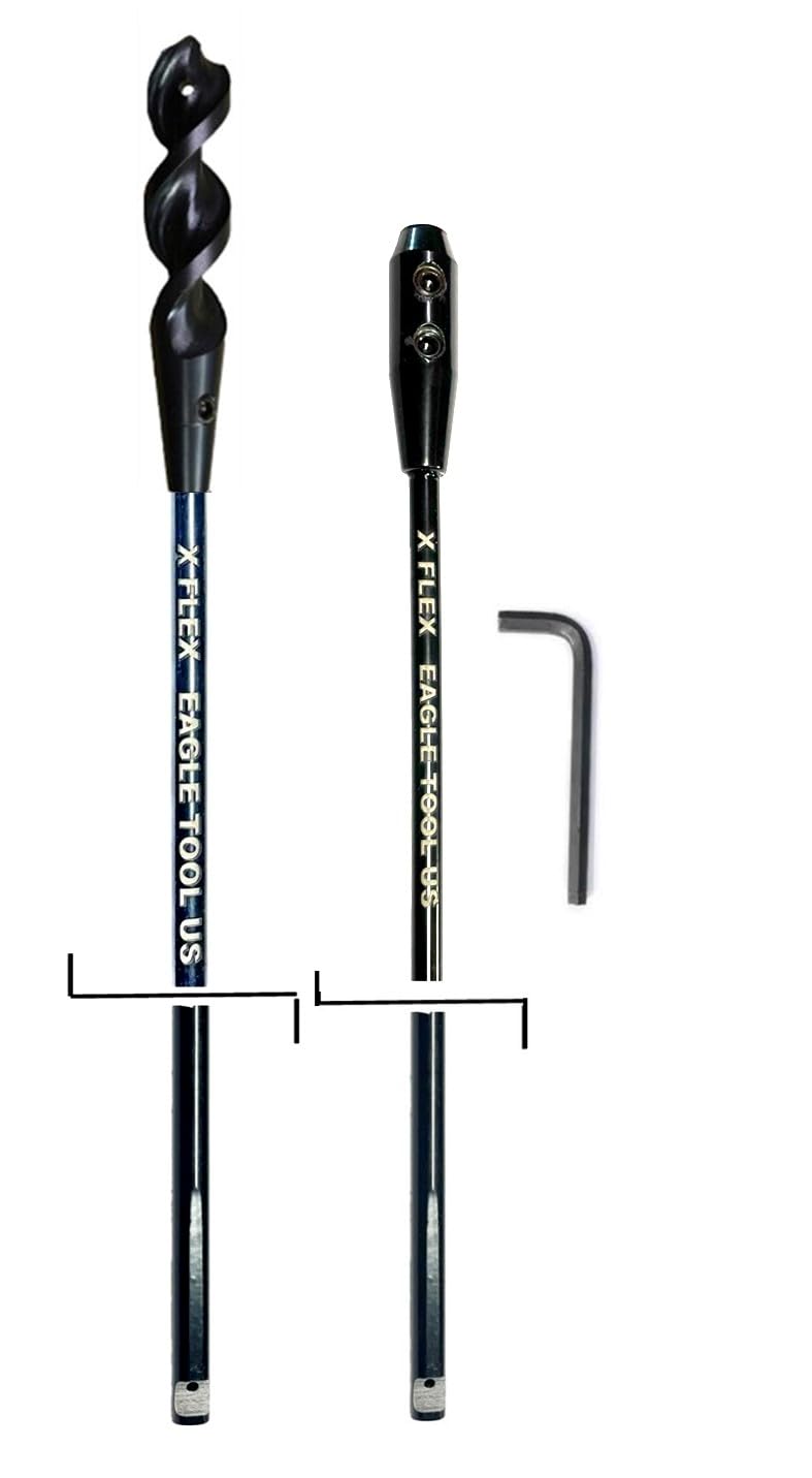 Eagle Tool US X Flex Dirt Auger Bit and Extension Kit, 1-Inch by 54 ...