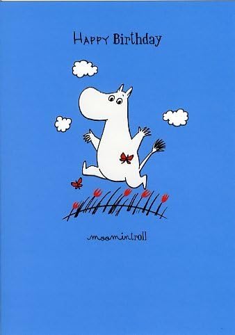 Happy Birthday Moomintroll Greeting Card : Amazon.co.uk: Stationery ...
