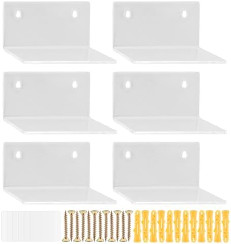 Amazon.com: Kigley 6 Pcs Small Floating Shelf Mini Acrylic Wall Shelf 4 ...