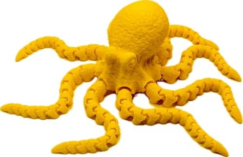 Amazon.com: Articulated 3D Printed Octopus Toy - Handcrafted PLA Sea ...