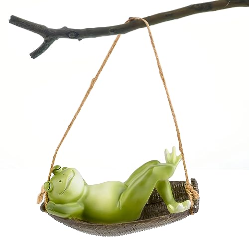 OKUYAN Hammock Frog Decoration Swing Frog Statue Hanging Sleeping Frog ...
