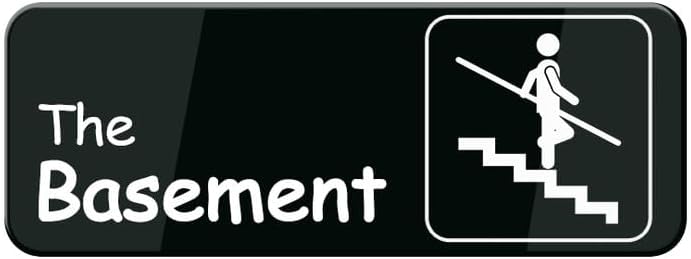 Amazon.com : The Basement Door Sign - Highly Visible Plastic Placard ...