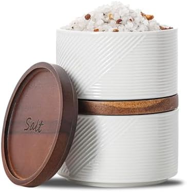Amazon.com: Mora Ceramic Salt and Pepper Cellar Set with Lid - 10 oz ...