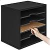 Amazon.com: Ballucci 5-Tier File Organizer for Desk, Wooden Mail Sorter ...