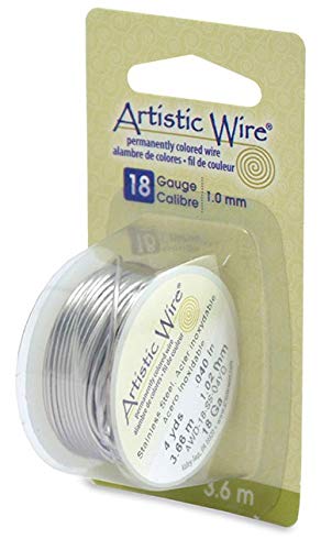 Amazon.com: Artistic Craft Wire Non Tarnish Stainless Steel Finish 18 ...