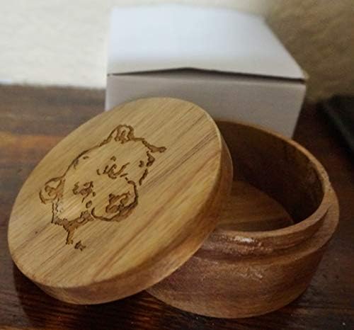 Amazon.com : Kingsley Shave Soap Bowl with Lid Dark Wood : Beauty ...