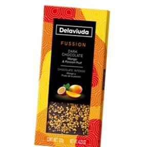 Amazon.com : DELAVIUDA FUSSION DARK CHOCOLATE MANGO & PASSION FRUIT ...