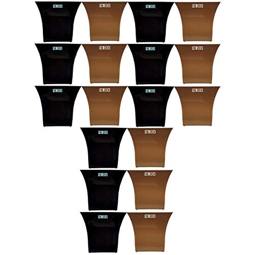 Plastic Rubi Pot 4 inch Black & Brown Set of 18 : Amazon.in: Garden ...