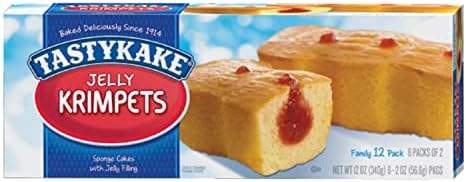 Amazon.com: Tastykake Jelly Krimpets, 12 Count, 6 Packs of 2 Jelly ...