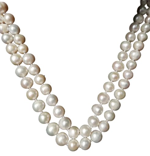 Gems Pro Pure White Pearl Moti Mala 108 Beads Original Certified ...