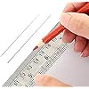 ZEGEL-Heavy Duty Steel Pocket Scale/Ruler 6 Inch 15 cm Metal Rule Kit ...