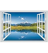 Amazon.com: WRIGAEL Fake Window for Walls Faux Window Decal Windows ...