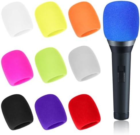 Amazon.com: 20 Pcs Handheld Stage Thick Microphone Windscreen Colorful ...