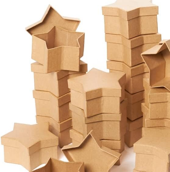 Amazon.com: Pack of 12 Small Paper Mache Star Shape Boxes - Premade ...