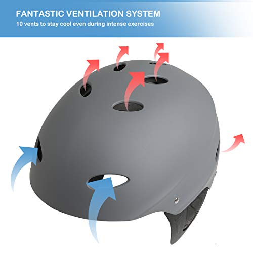 Vihir Adult Water Sports Helmet with Ears - Adjustable Multi Bike ...