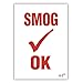 Amazon.com: Static Cling Car Inspection Stickers - Smog Ok (100 per ...