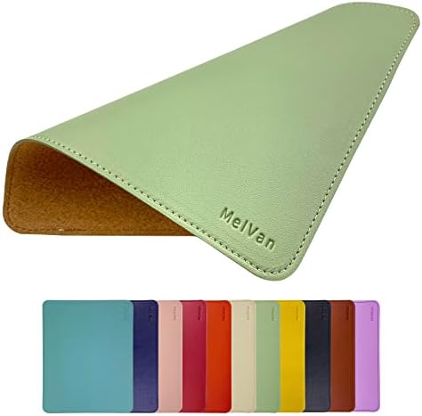 Amazon.com: KINOPREV Leather Mouse Pad - Wood Mouse Pads with Stitched ...