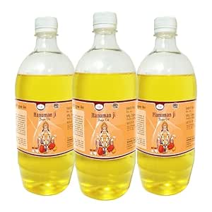 WQT - Hanuman Ji Pooja Oil 1000 ML Pack of 3 For Pooja, Hawan, Hindu ...