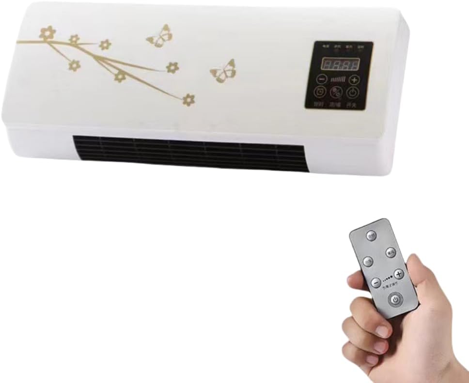 Amazon | Deerou 暖房・冷房機能付き壁掛けミニエアコン「 家庭用ポータブルエアコン 」スポットクーラー、リモコン付き、低騒音 | 16～40度に調節可能 | 除湿機能 | 6時間 ...