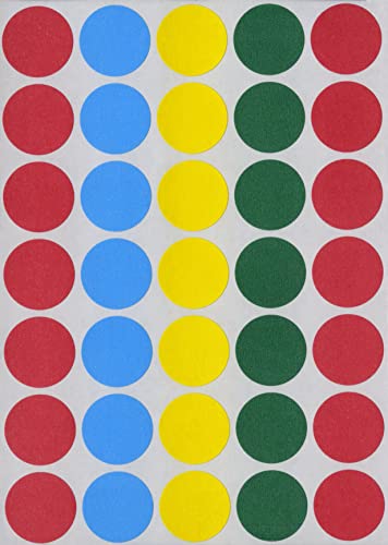 Snapklik.com : MACO Assorted Primary Round Color Coding Labels, 3/4 ...