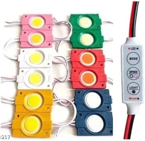 Buy Luvik Pack of 12 Coin Led Module Light 2 * 6 Coin Led Module Strips ...