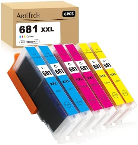 Artitech 680xxl 681xxl Ink Cartridge Compatible for Canon PGI-680 XXL ...