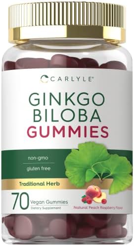 Amazon.com: Carlyle Ginkgo Biloba 300mg | 70 Gummies | 45:1 Leaf ...