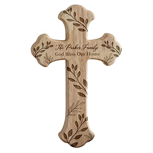 Engraved Wooden Cross Picture Frame Colorful Butterfly Frame,