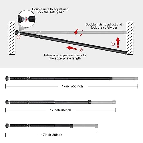 Snapklik.com : Sliding Door Security Bar17.7-50.5inch Adjustable ...