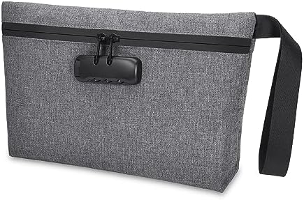 Amazon.com: KOSMCCO 2Pcs Lockable Money Bag - 5x8 Inches Durable Nylon ...