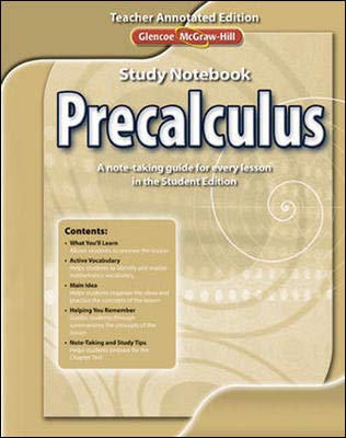 Precalculus Study Notebook Teacher Annotated Edition: 9780078938153 ...