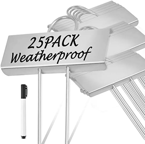 Amazon.com: GardenMate 50-Pack Weatherproof Large Zinc Metal Plant ...
