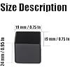 20Pcs 3/4 Inch (19mm) Square Rubber Chair Leg Tips Caps, Chair Table ...