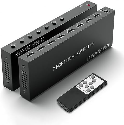 Amazon.com: 7 Way HDMI Switch 4k@60Hz HDMI Switcher 7 in 1 Out HDCP 2.0 ...