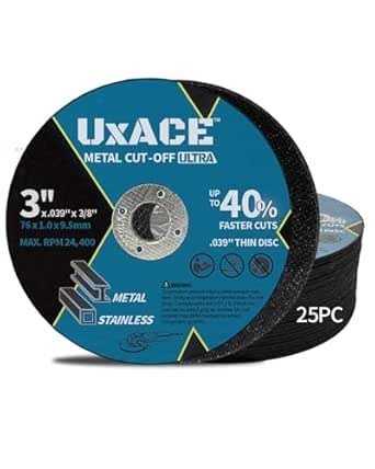 Amazon.com: UXACE 3 Inch Cut-Off Wheel for Metal, Stainless Steel ...