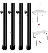 Amazon.com: (4-PACK) Folding Table Leg Extenders, Highly Durable Steel ...