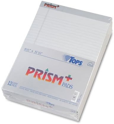 Amazon.com : TOPS : Prism Plus Colored Pads, Legal Rule, Letter, Gray ...
