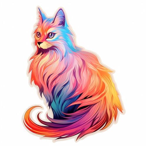 Amazon.com: Cat On Flame Vinyl Decal – Unique 5-Inch Waterproof Sticker ...