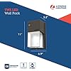 Lithonia Lighting 7" Mini LED Wall Pack Outdoor Light Fixture, 3-Way Selectable CCT 3000K/4000K ...