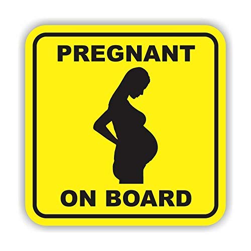 (2 Pcs) Pregnant On Board Vinyl Decal Bumper Sticker Baby On Board ...