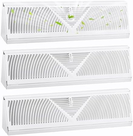 Baseboard Register 15 Inch (Duct Opening Size) 3 Pack White Register ...