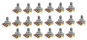 Scriptronics® 100K Ohm Linear Taper Rotary Potentiometer Panel Pot ...