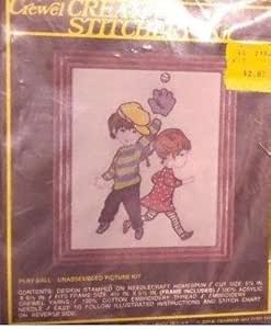 Amazon.com: PLAY BALL Crewel Creative Stitchery Embroidery Kit #2462