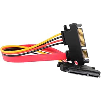 JacobsParts 15+7 Pin SATA HDD Extension Cable Data & Power Male to ...
