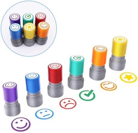Amazon.com : 6pcs Rubber Teacher Stamps for Grading, Self-Inking ...