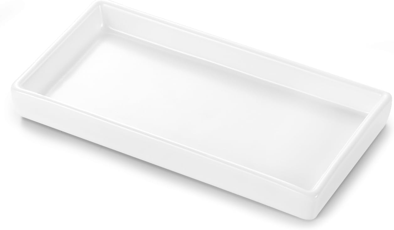 Amazon.com: Small Silicone Bathroom Vanity Tray Rectangle Soap and ...