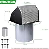 10 Inch Hooded Wall Vent with Screen and Damper,Outdoor Wall Exhaust ...